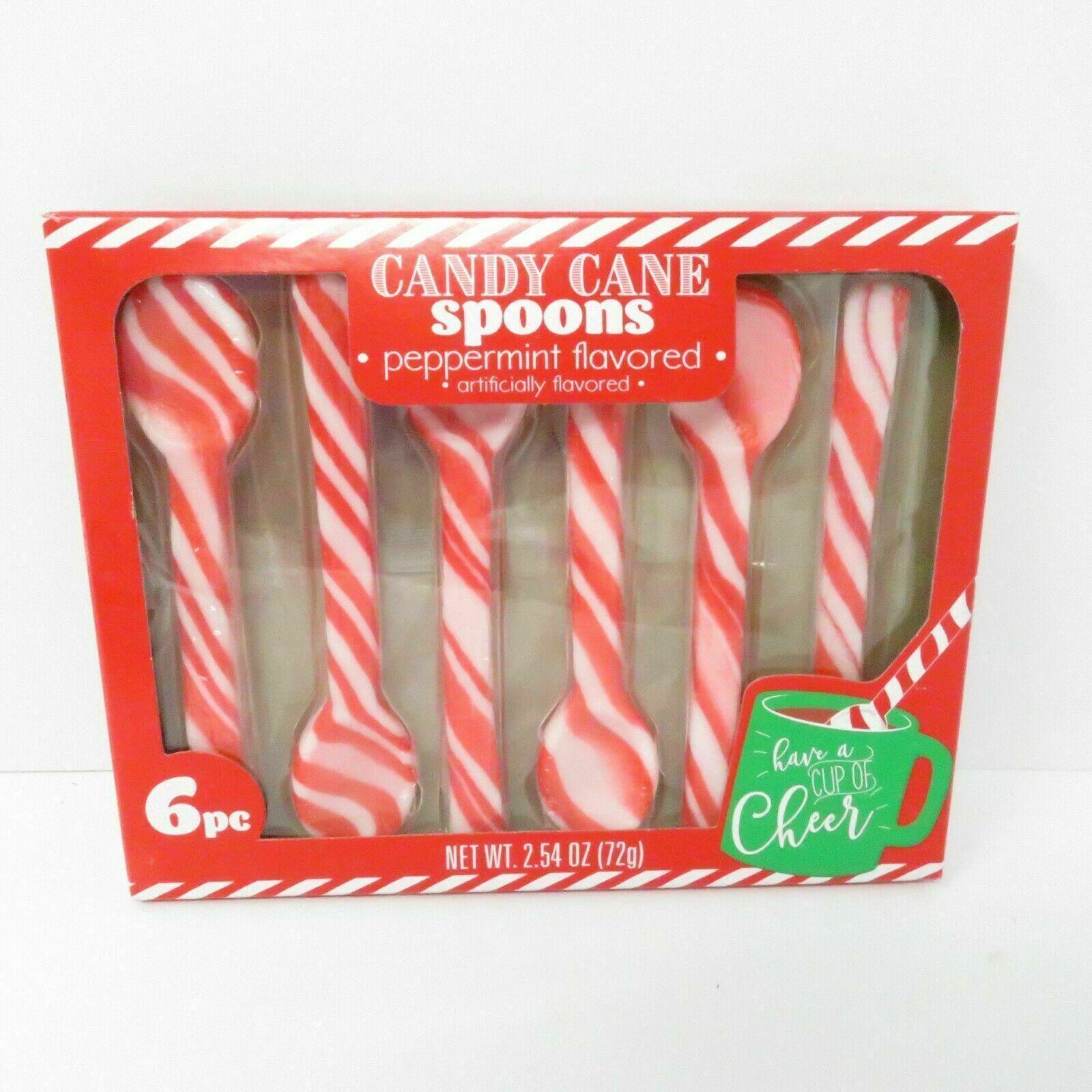 Candy Cane Peppermint Spoons Edible Spoon for Hot Chocolate and Coffee Individually Wrapped Christmas Party Favors North Market Pop Shop